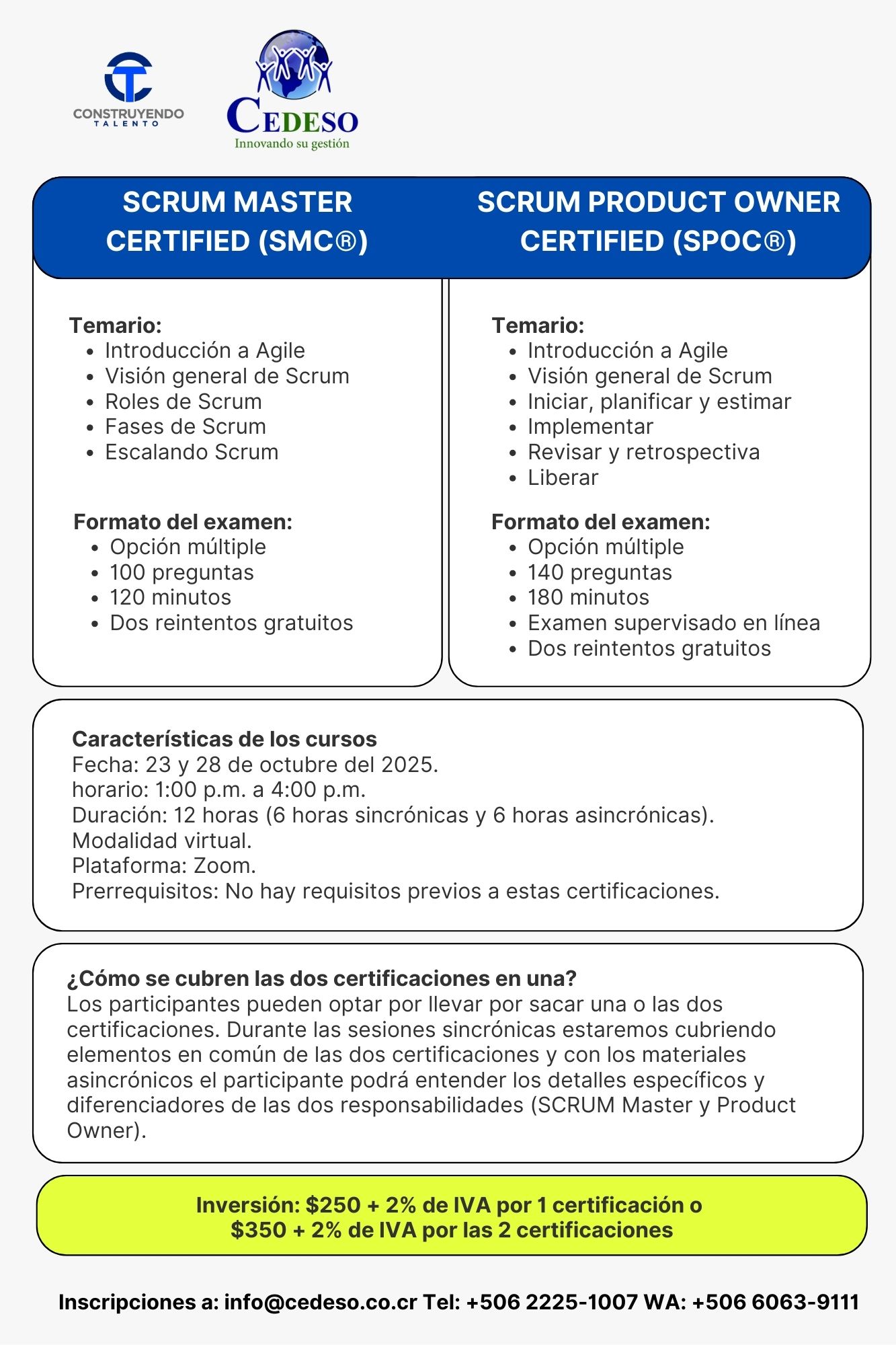 Cedeso - Scrum Master y Product Owner